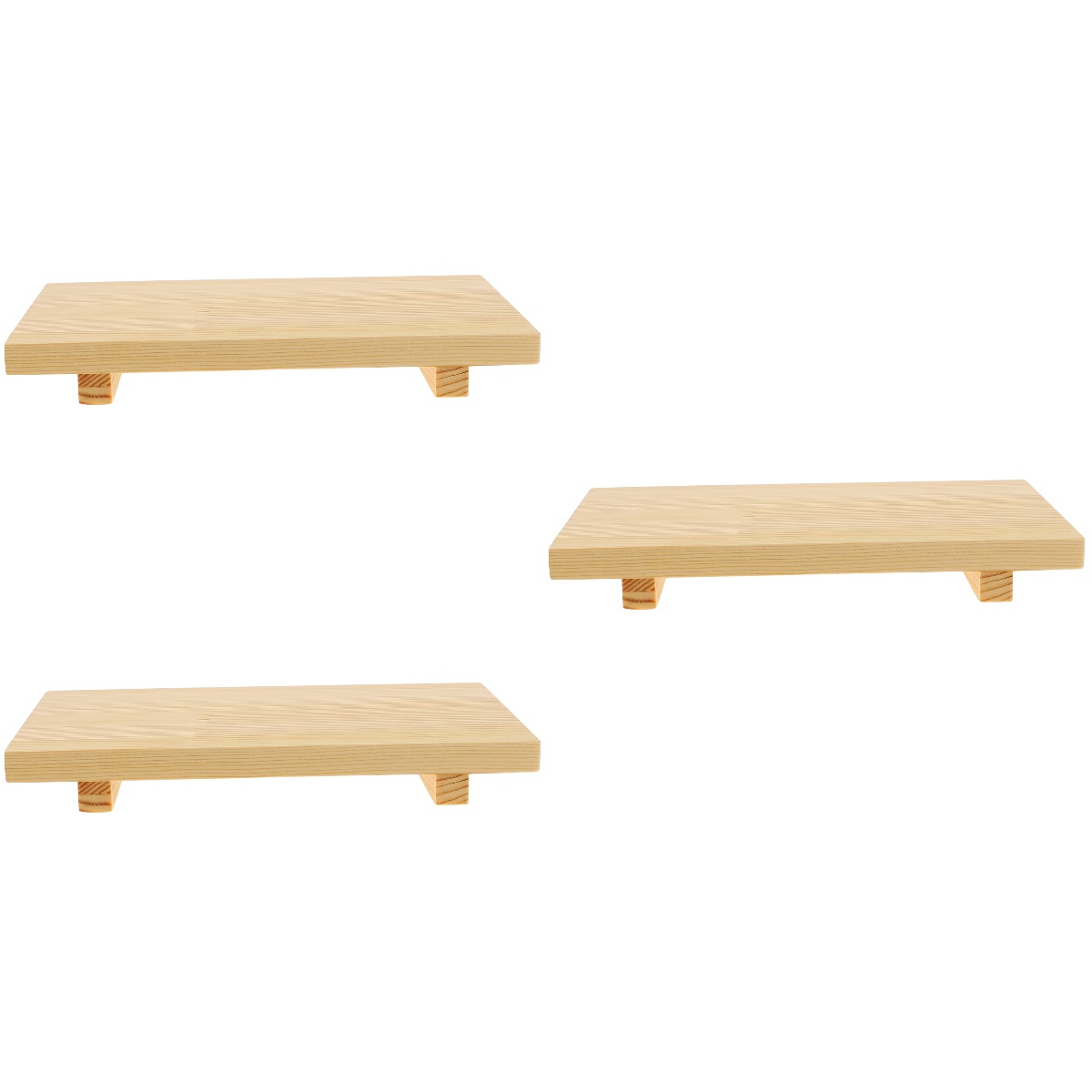 HOMEMAXS 3pcs Sashimi Sushi Tray Japanese Style Sushi Board Wood ...