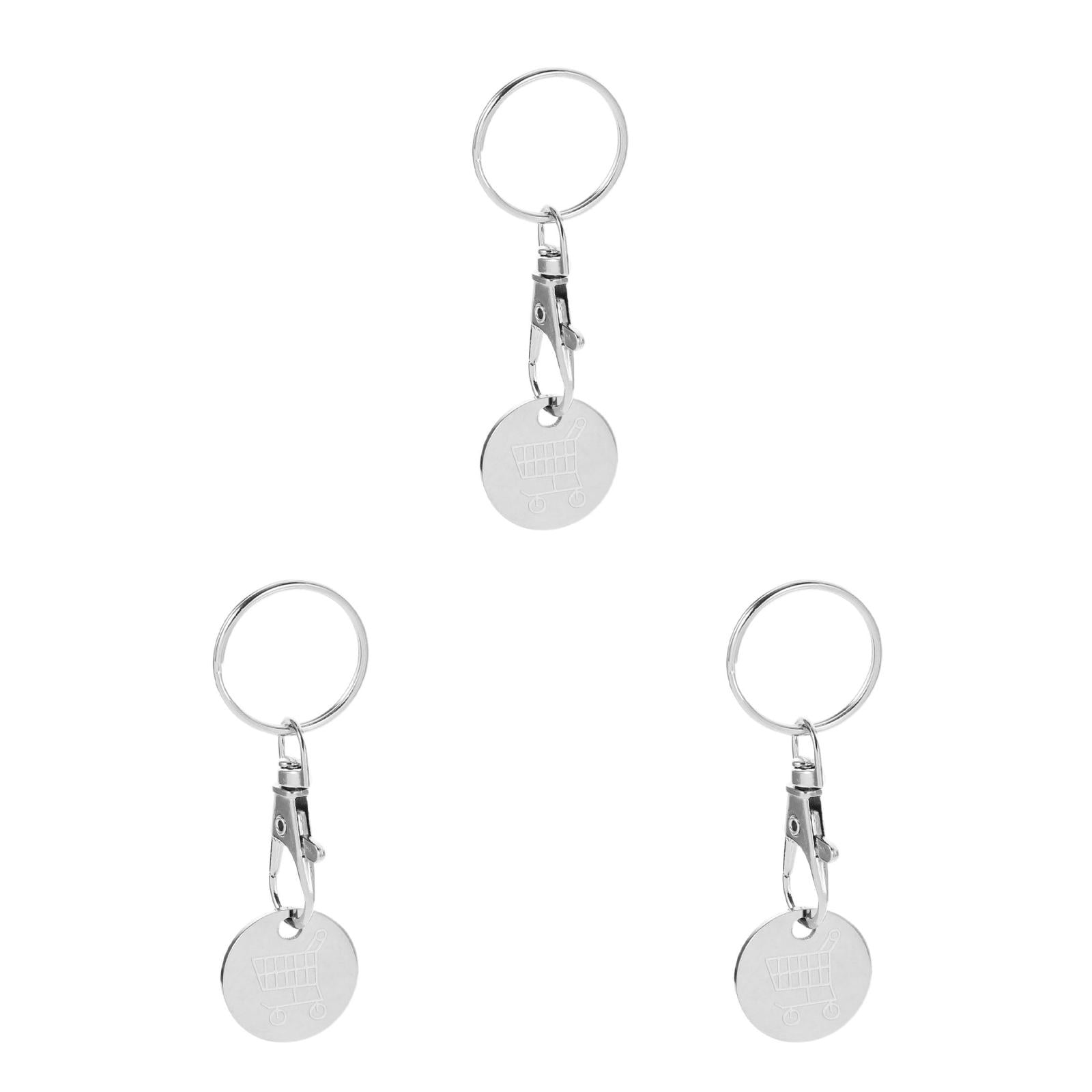 HOMEMAXS 3pcs Shopping Trolley Tokens Key Ring Shopping Cart Coin ...