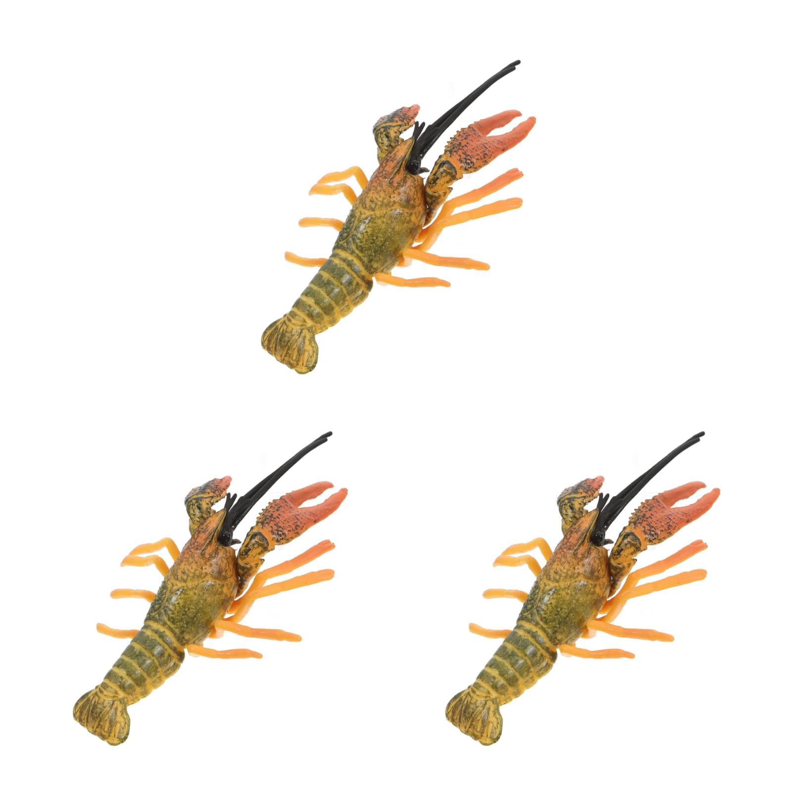 HOMEMAXS 3pcs Simulation Lobster Decoration Realistic Lobster Figurine ...