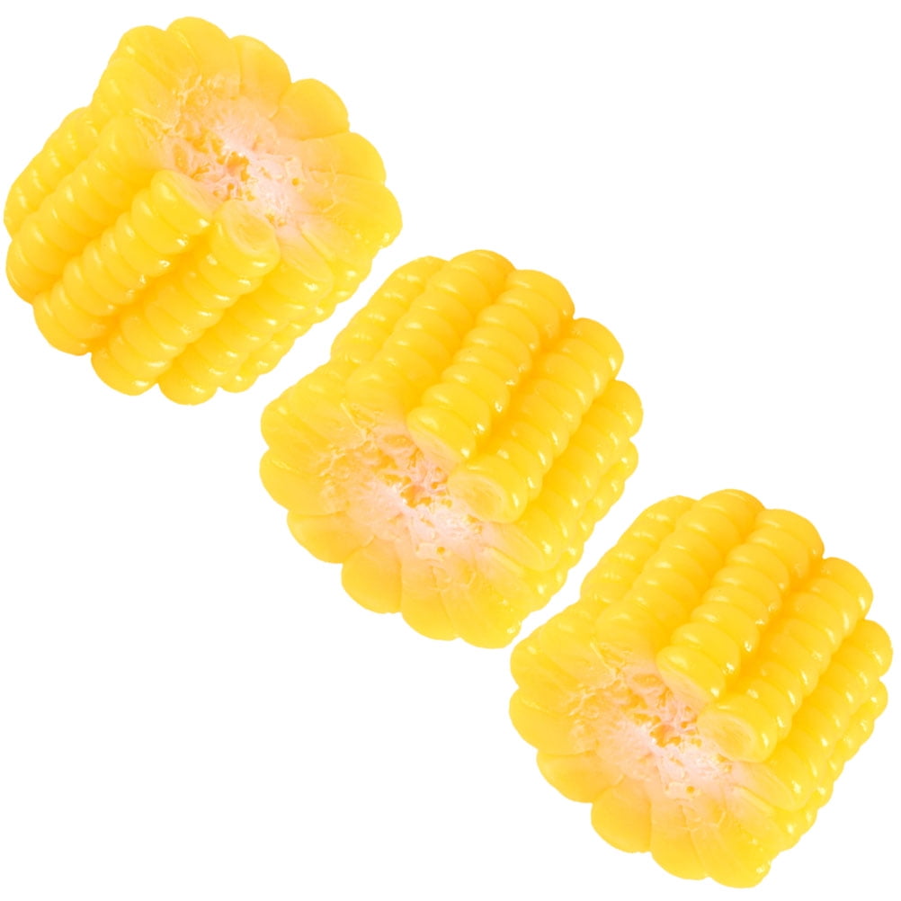 HOMEMAXS 3pcs Simulation Vegetable Props Simulation Corn Segment Models ...