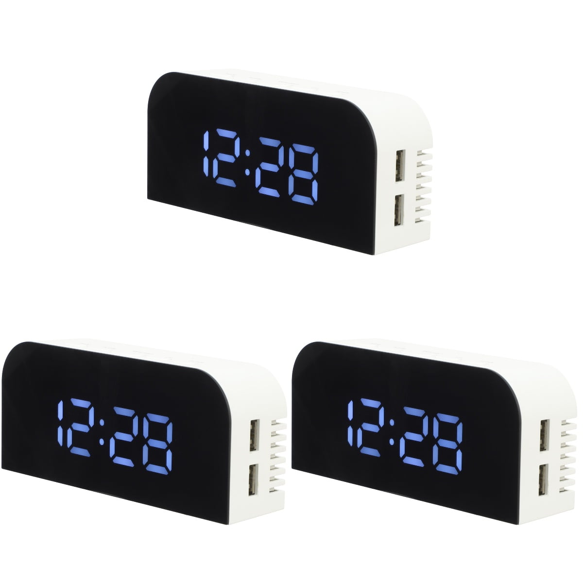 HOMEMAXS 3pcs Small Digital Clock Alarm Clock Bedroom Alarm Clock ...