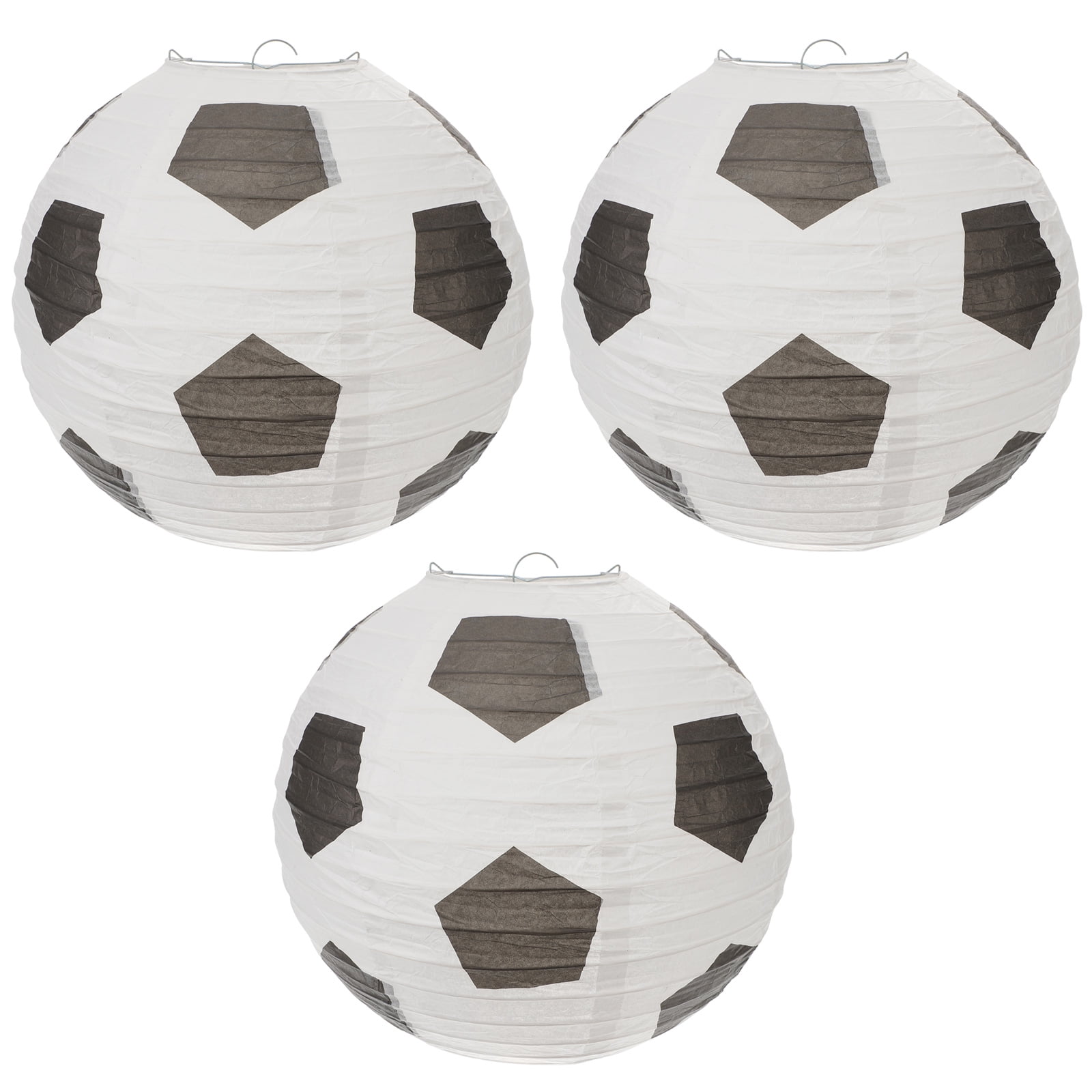 3pcs Soccer Ball Party Paper Lantern Football Sports Hanging Lantern ...