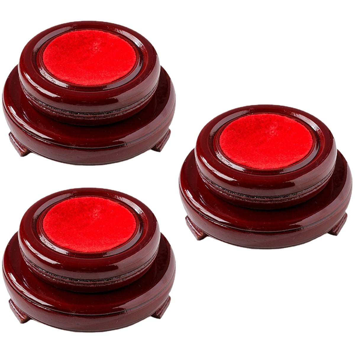 HOMEMAXS 3pcs Sphere Stand Crystal Ball Stand Wooden Crystal Ball ...