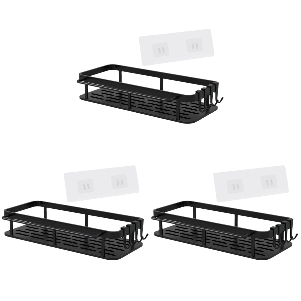 HOMEMAXS 3pcs Stainless Steel Adhesive Kitchen Storage Wall Storage ...