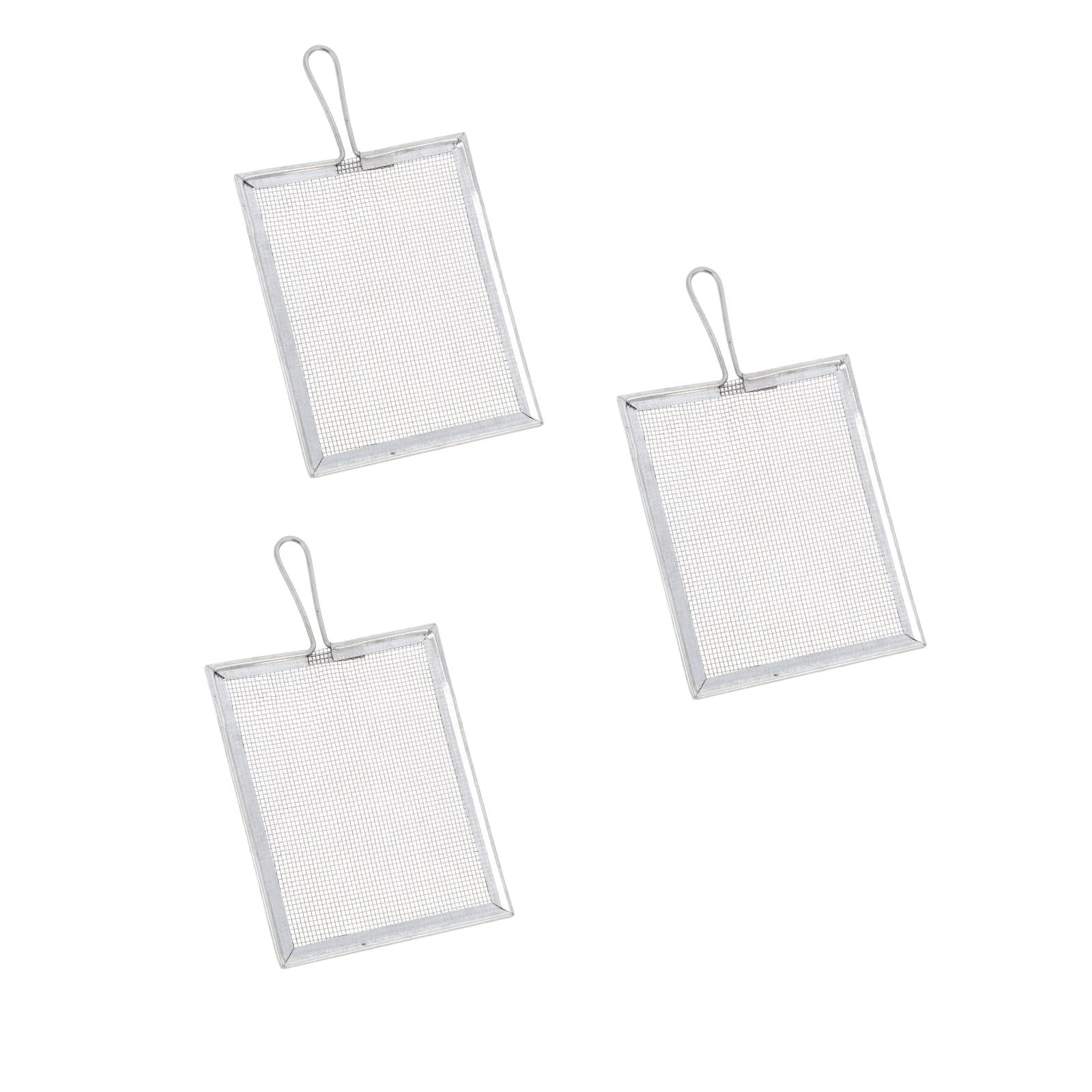 HOMEMAXS 3pcs Stainless Steel Glaze Sieve Strainer For Paint Fine Mesh ...