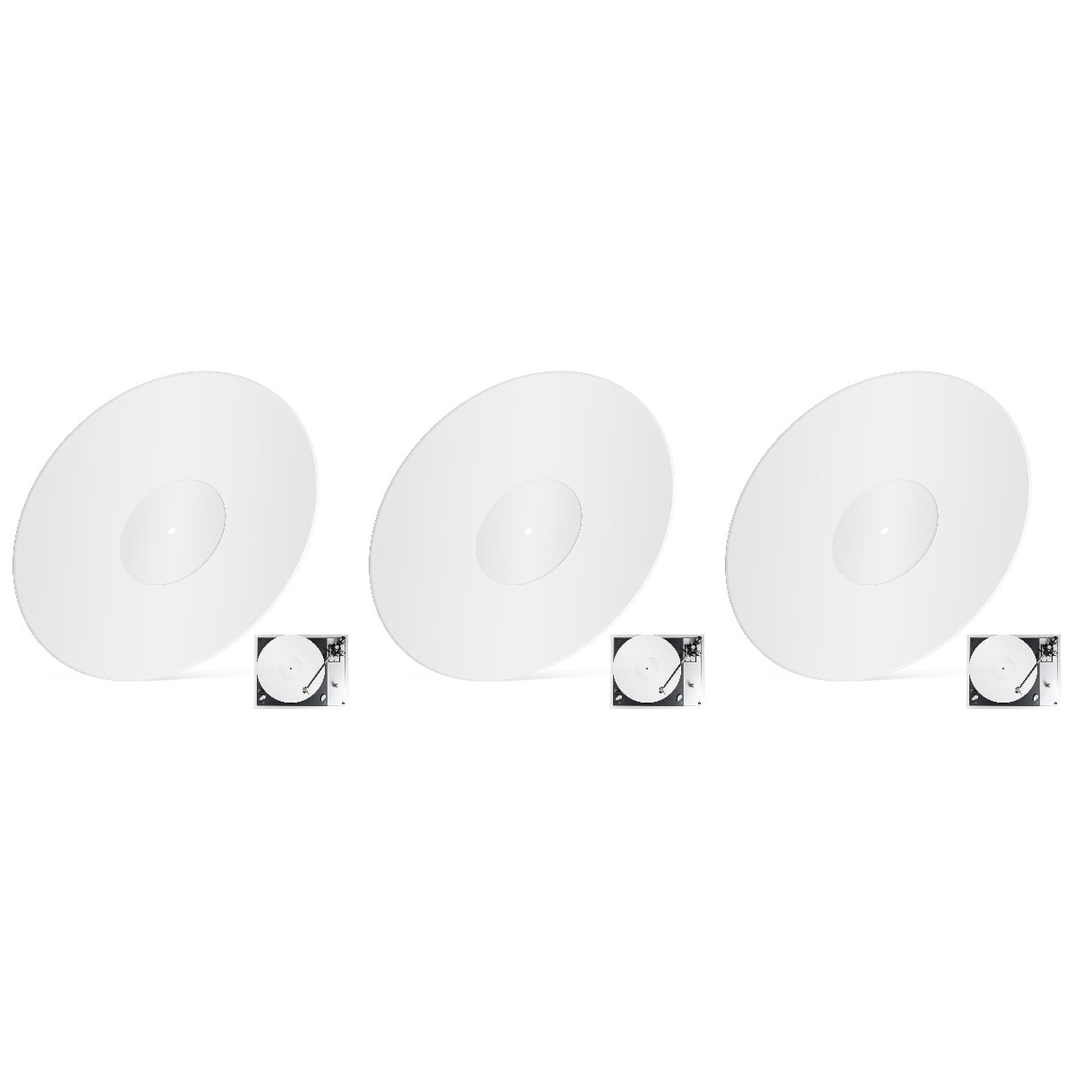 HOMEMAXS 3pcs Turntable Slipmat Acrylic Turntable Mat Vinyl Record Pad ...