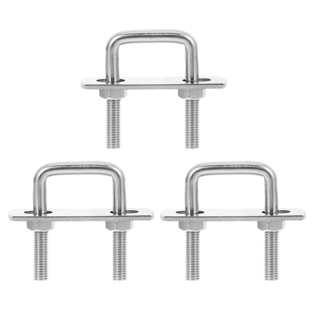 HOMEMAXS 3pcs U Shape Bolt U Tube Clamp Bolt U-bolt Fastener Heavy Duty ...