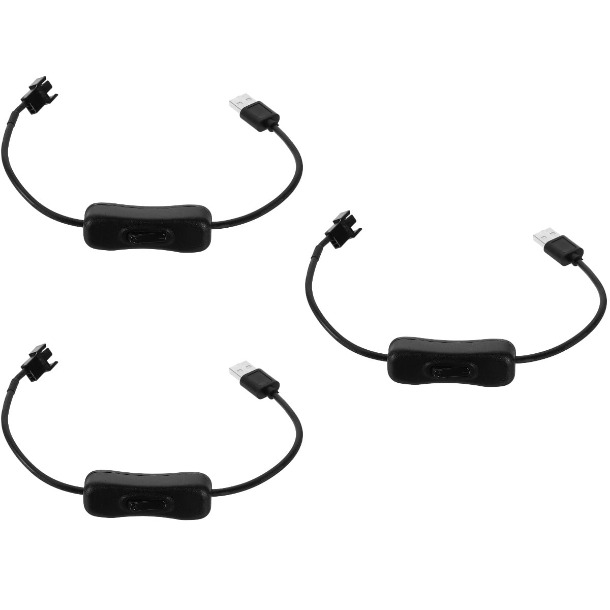 HOMEMAXS 3pcs USB to Power Cable DC to 4-Pin Converter Wire 5V Router ...