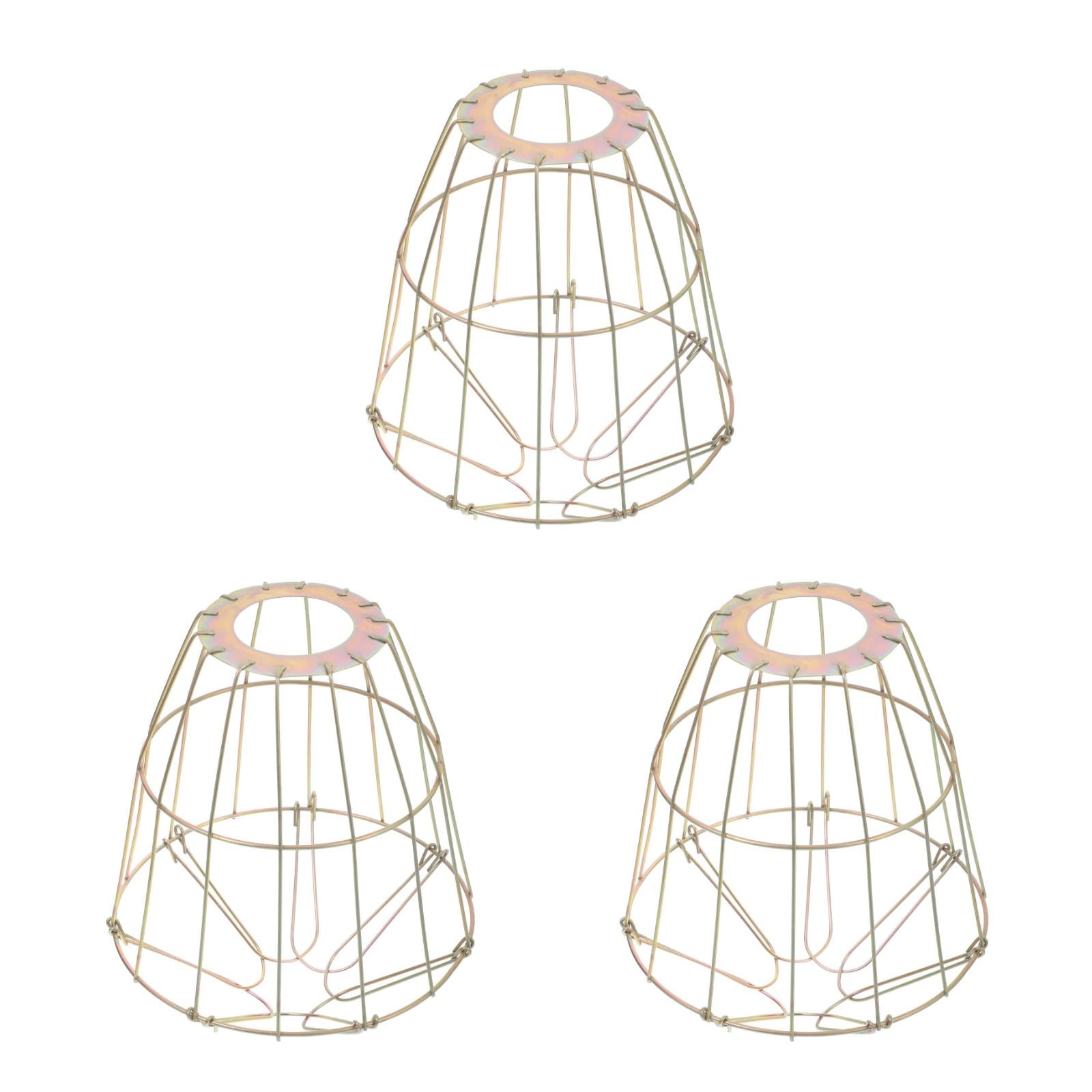 Raindrops 3pcs Vintage Wire Lampshade with Metal Bulb Guard for ...