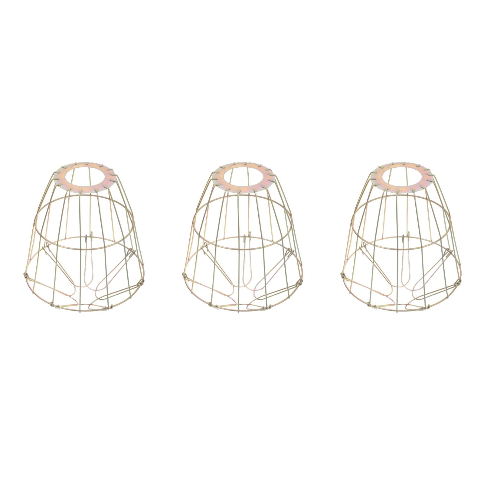 HOMEMAXS 3pcs Vintage Wire Lampshade and Metal Bulb Guard Industrial ...
