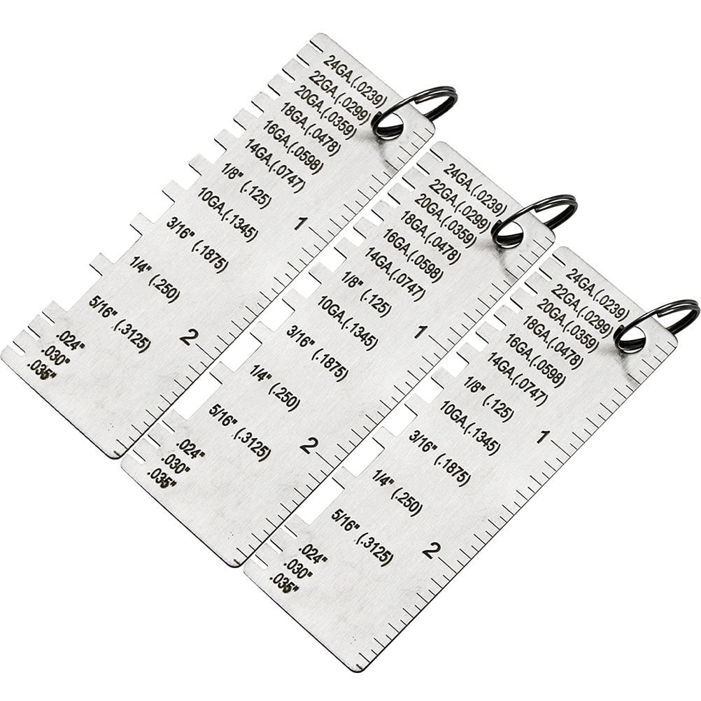 HOMEMAXS 3pcs Welding Thickness Gauges Metal Sheet Thickness Gauge ...