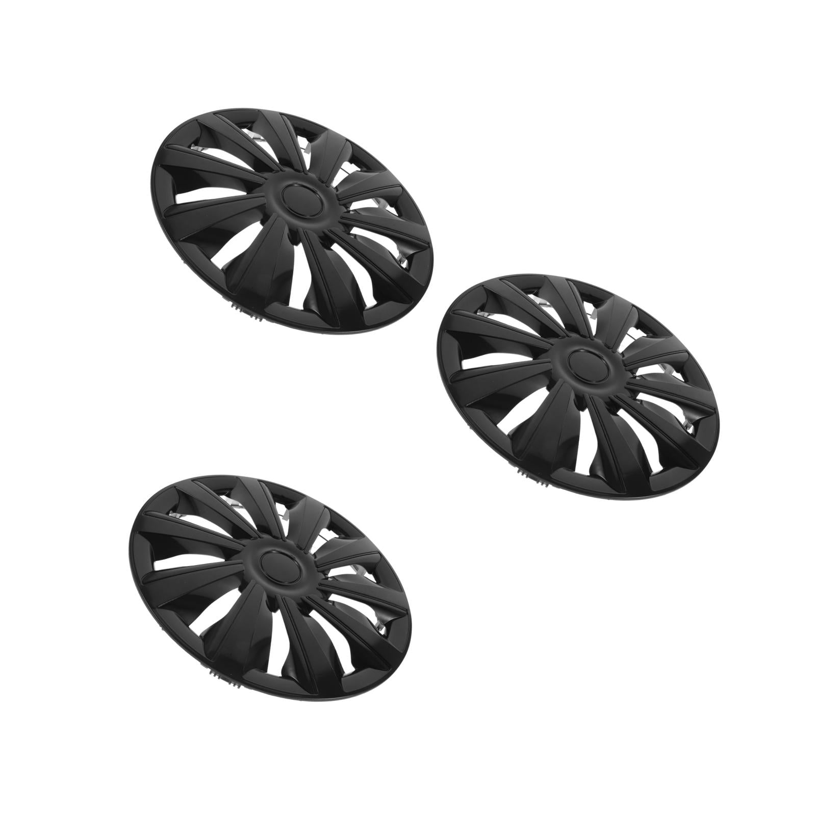 HOMEMAXS 3pcs Wheel Hub Caps 14 Inch Universal Black Hubcap Rim Covers ...