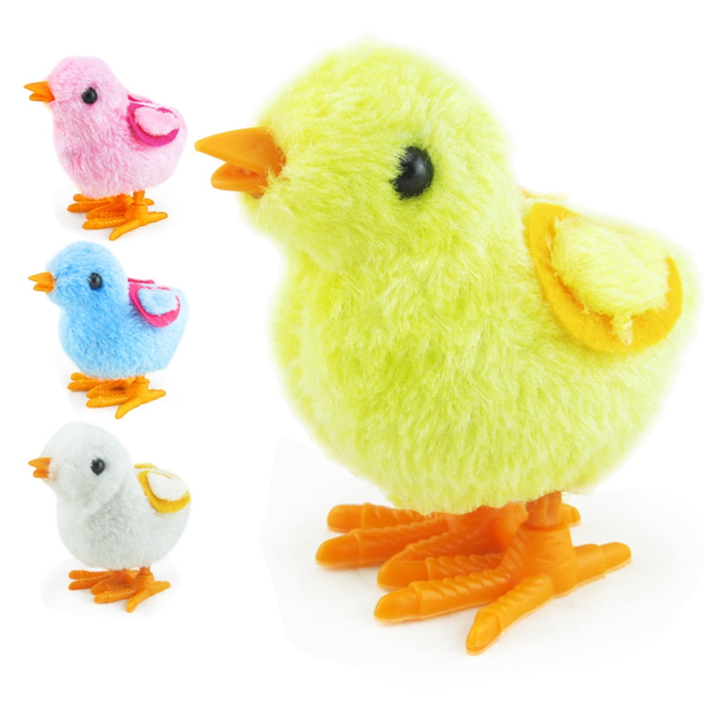 HOMEMAXS 3pcs Wind up Toys Easter Toy Wind-Up Jumping Chicken Plush ...