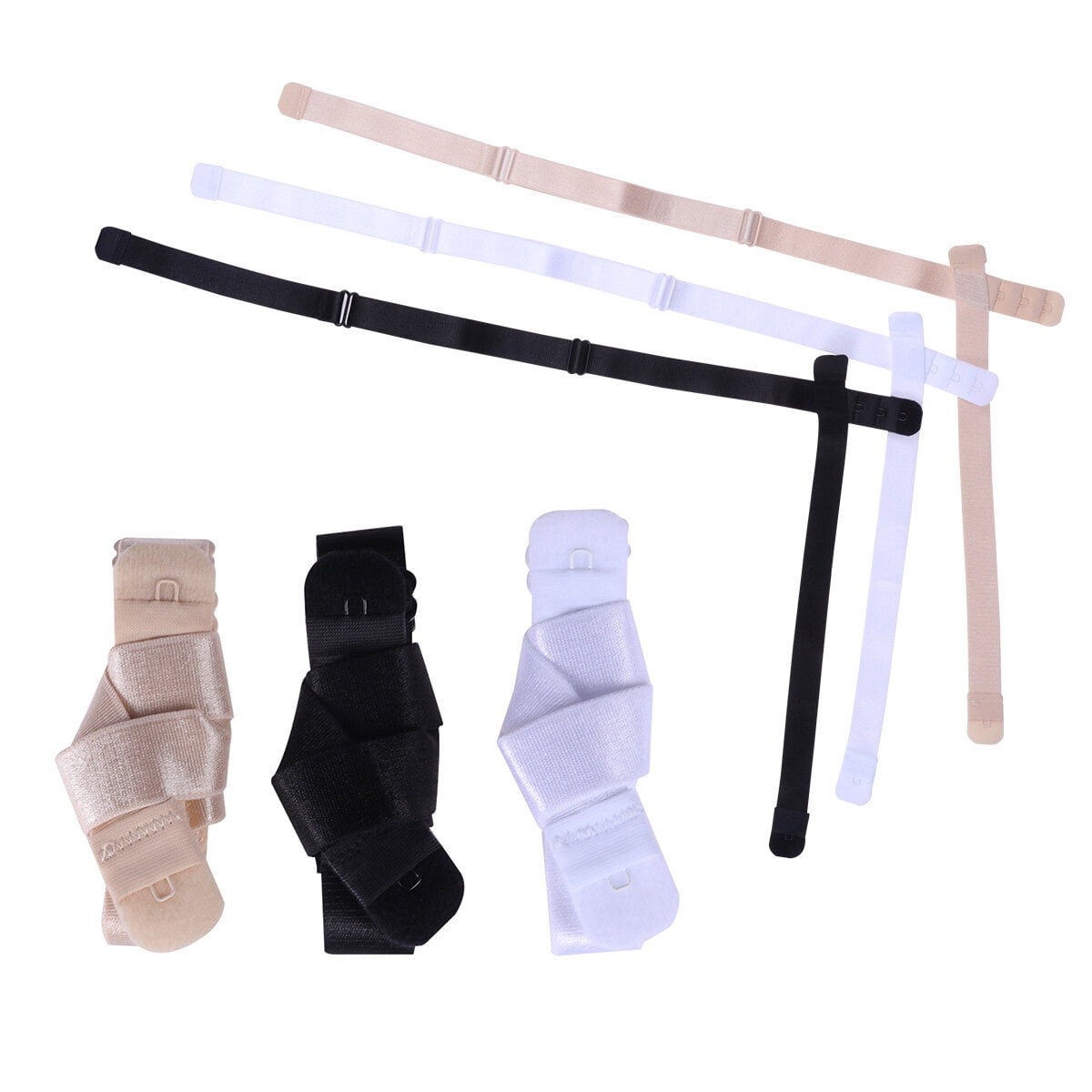 3pcs Women's Low Back Bra Strap Converter Adjustable Extension Strap in ...