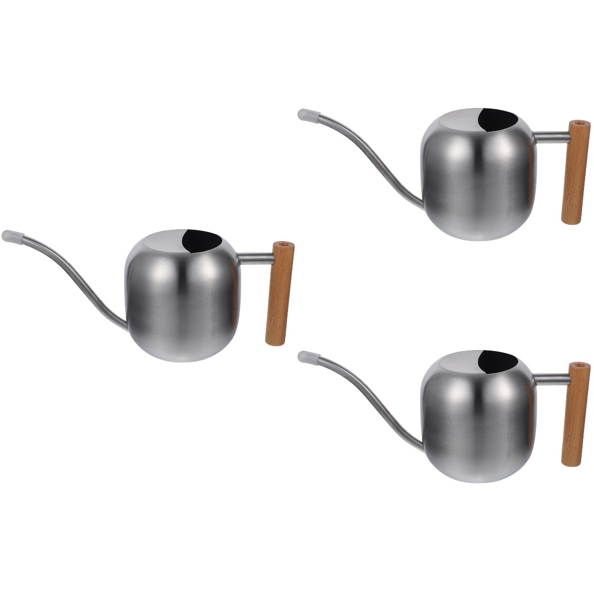 HOMEMAXS 3pcs Wooden Handle Watering Can Stainless Steel Spout Plant ...