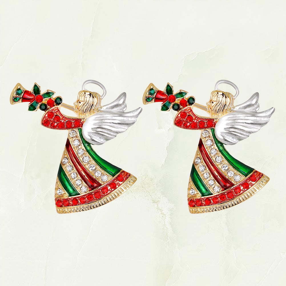 4 .6x4.2cm Xmas Brooch Angel Design Attractive Pin Mother - Walmart.com