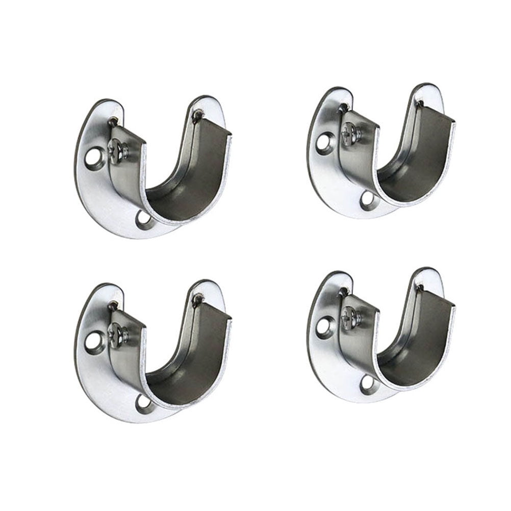 4 PC Hanger Rod Curtain Rods Brackets Clothes Seat - Walmart.com