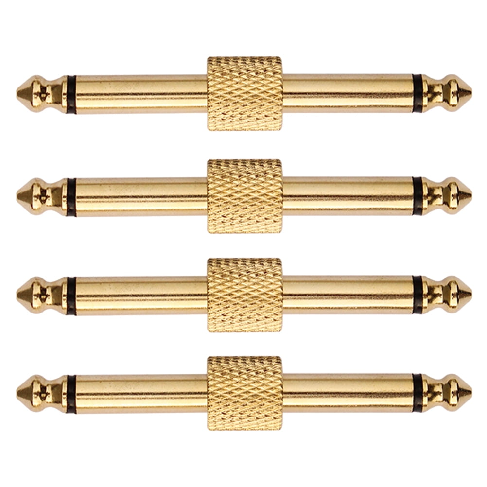 Golden Guitar Adapter with 6.35mm Ports for Strong Signal Copper ...