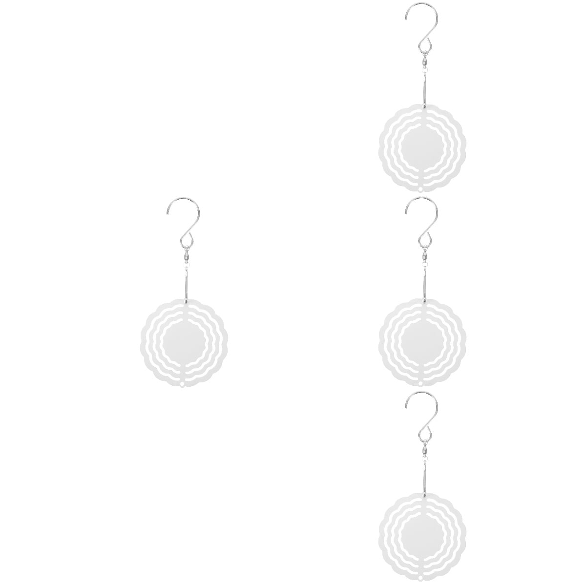 HOMEMAXS 4 PCS Round Diy Spiral Wind Spinner Swivel Hook Whirligigs ...