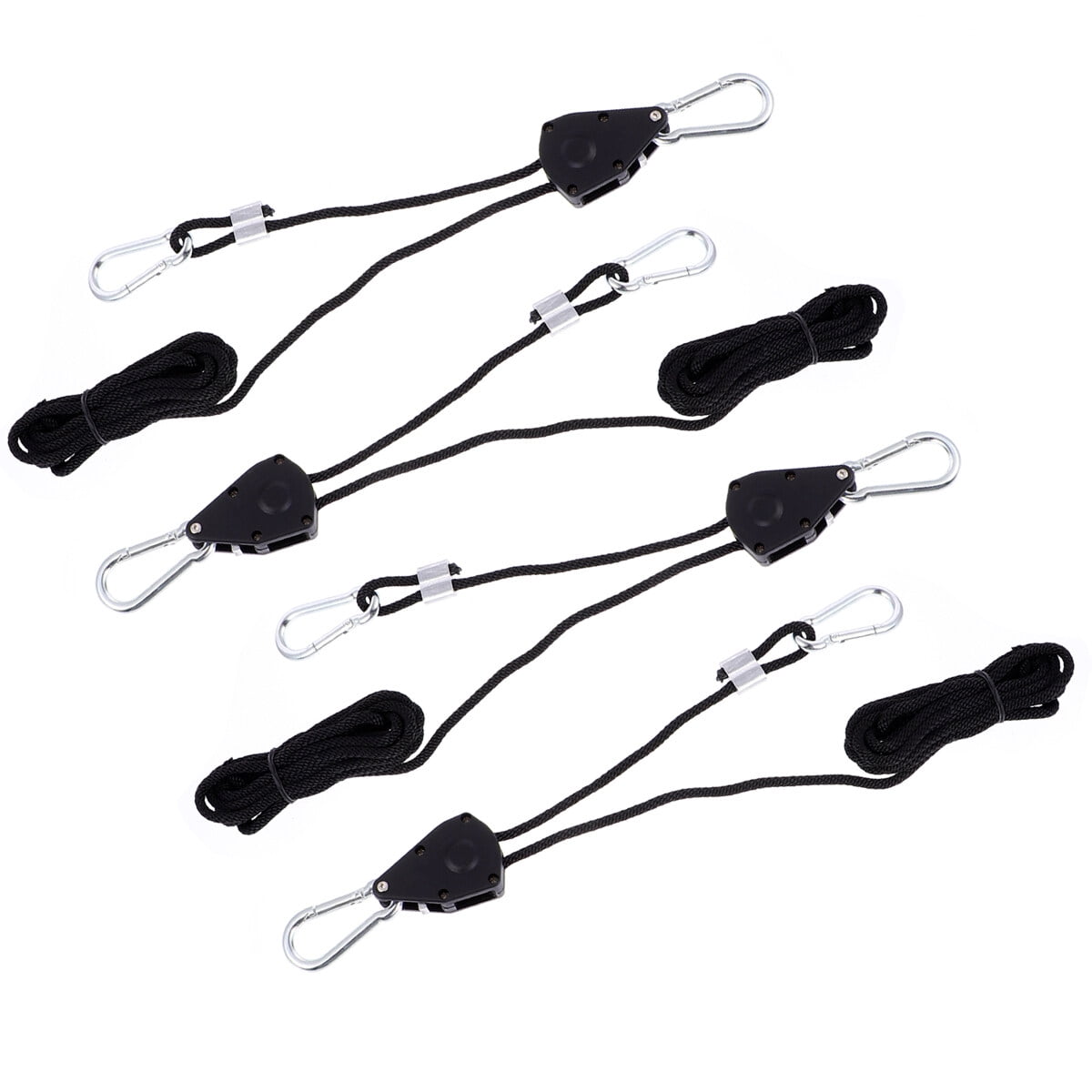 4 PCS/Set Adjustable Rope Clip Hanger Metal Internal Gears Ratchet ...