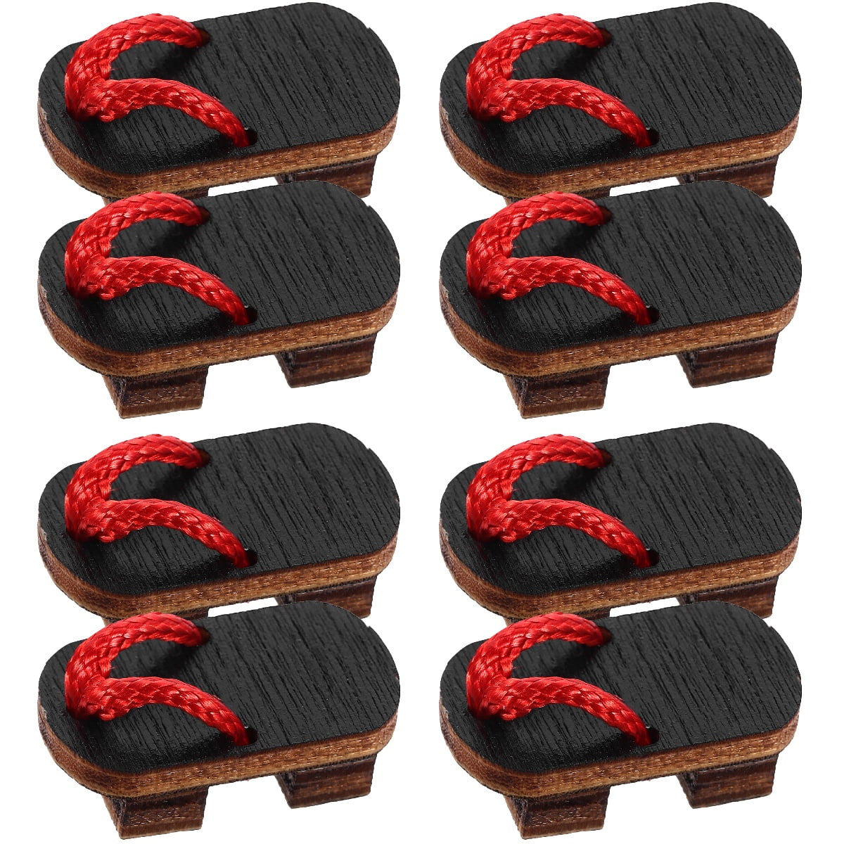 4 Pairs Doll House Mini Clog Model Mini Wooden Clog Doll House ...