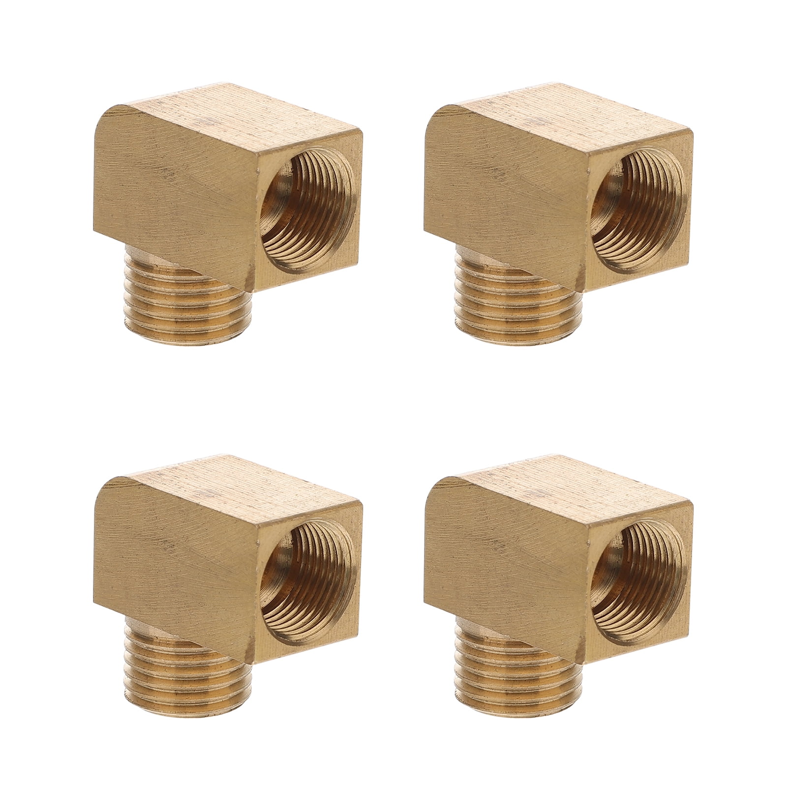 HOMEMAXS 4 Pcs 90 Degree Hose Fitting Adapter Brass Fittings - Walmart.com