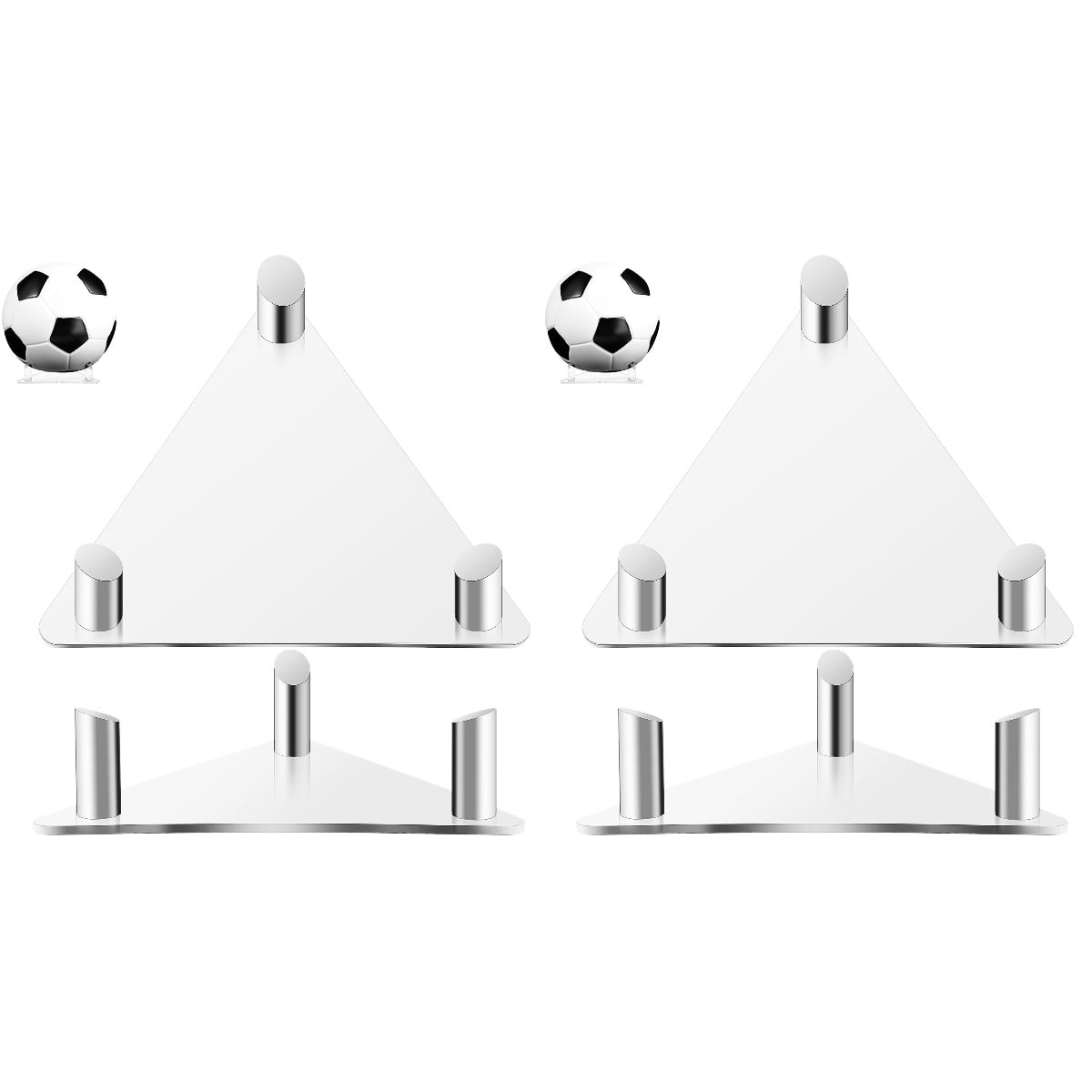 HOMEMAXS 4 Pcs Acrylic Ball Stand Holders Sports Ball Display Storage ...