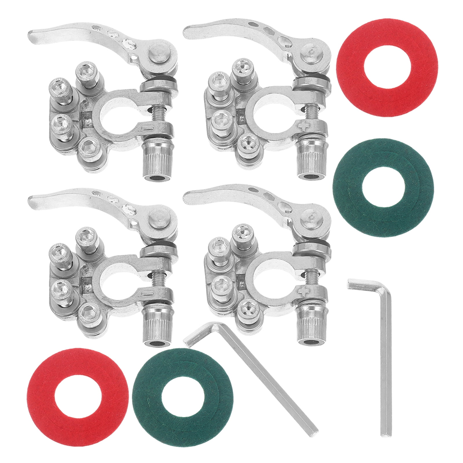 HOMEMAXS 4 Pcs Car Battery Clip Charger Positive Terminal Connector ...