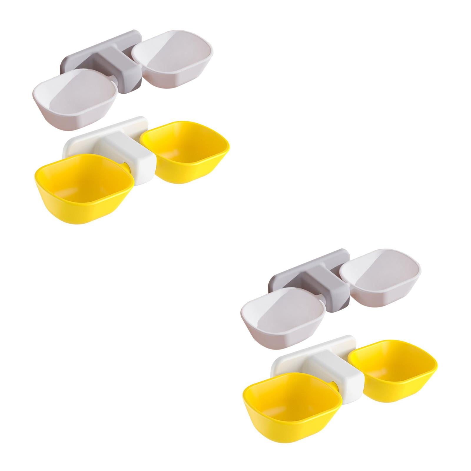 HOMEMAXS 4 Pcs Cat and Water Bowls Set Water Bowls Raised Bowls Dual ...