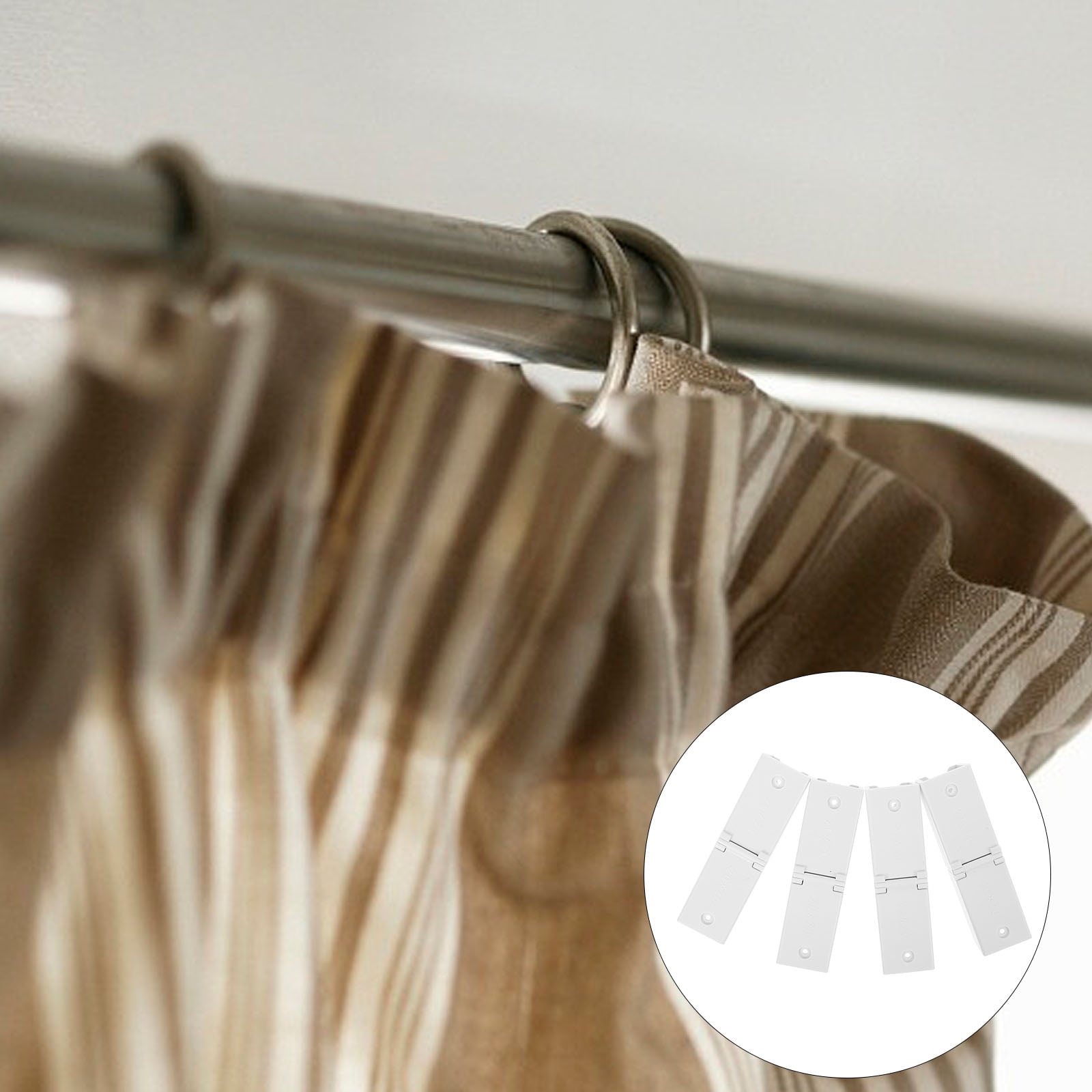 HOMEMAXS 4 Pcs Ceiling Curtain Track Extension Connectors Orbital ...