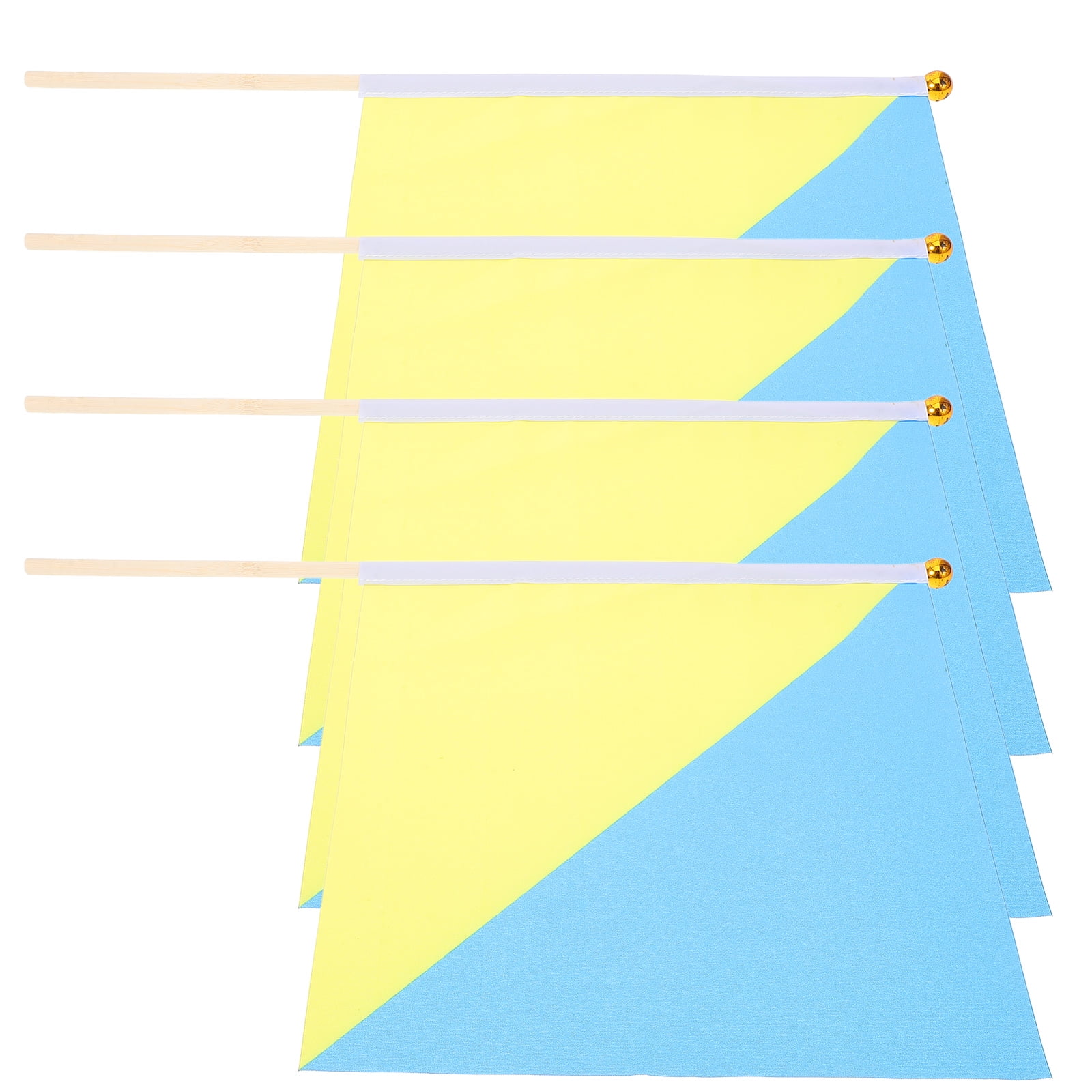 HOMEMAXS 4 Pcs Commanding Handheld Flag Sports Referee Flags Signal ...