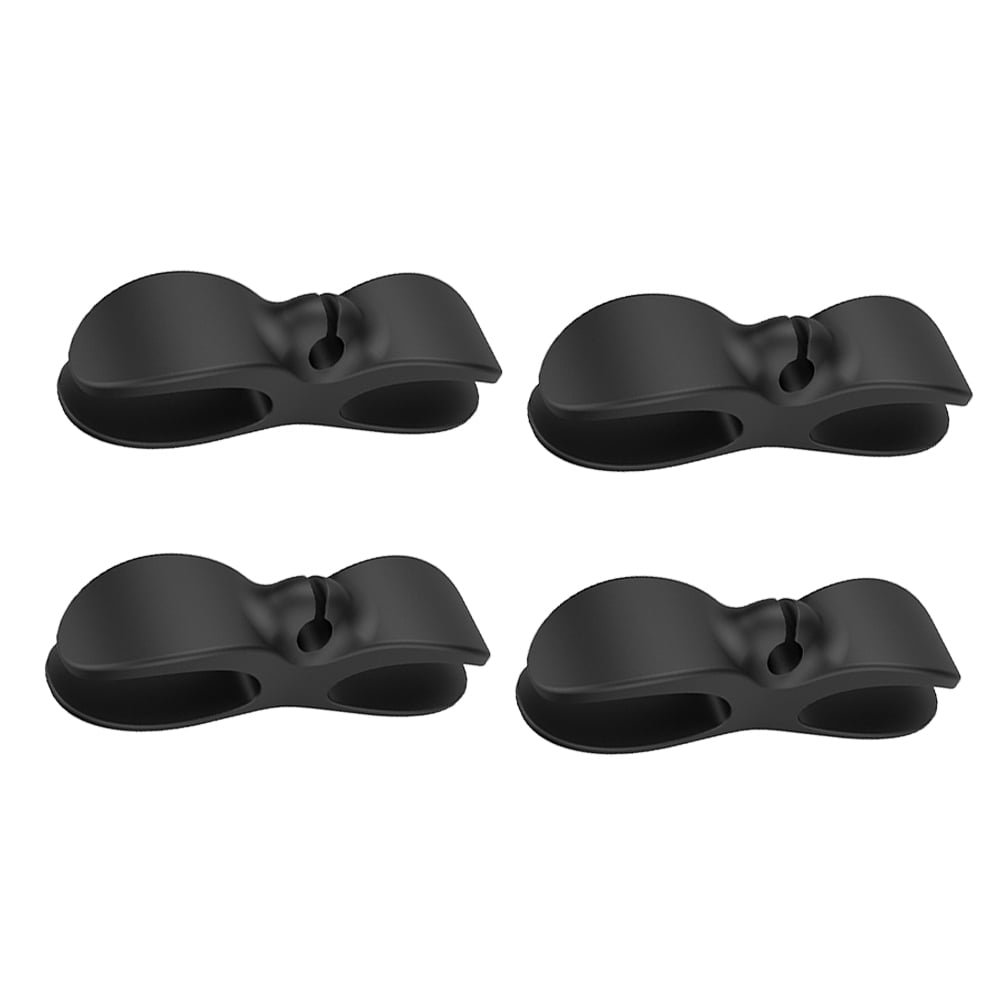 HOMEMAXS 4 Pcs Cord Clips Headphone Cable Organizer Organizing Black ...