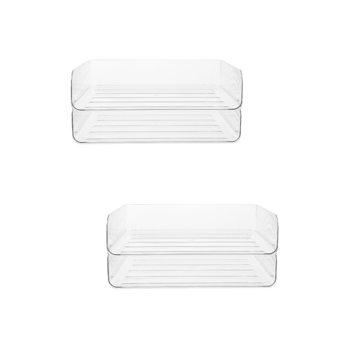 HOMEMAXS 4 Pcs Desktop File Holder Clear Document Storage Container ...