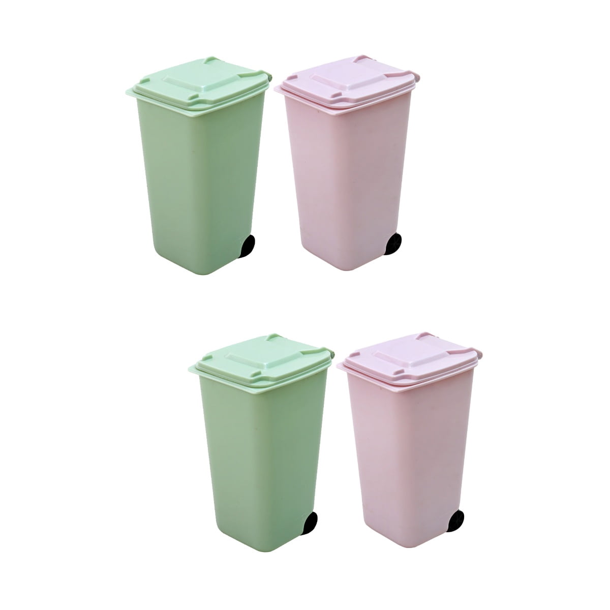 HOMEMAXS 4 Pcs Desktop Mini Trash Can Mini Wastebasket Countertop ...