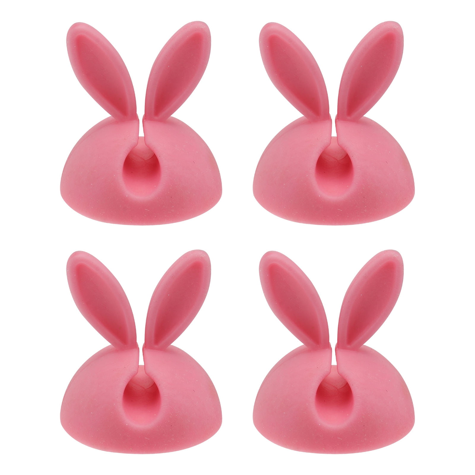 HOMEMAXS 4 Pcs Desktop Rabbit Ear Fixer Silicone Wire Clip Holder ...