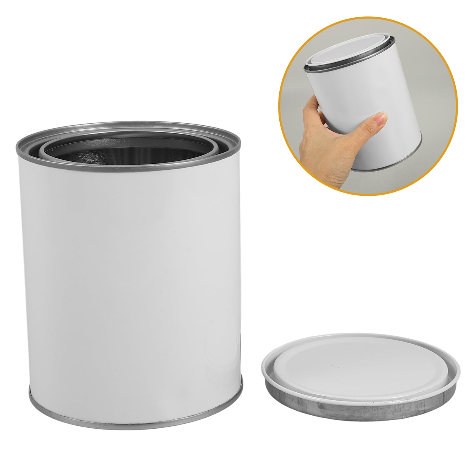 HOMEMAXS 4 Pcs Empty Paint Cans Unlined Multipurpose Metal Packaging ...