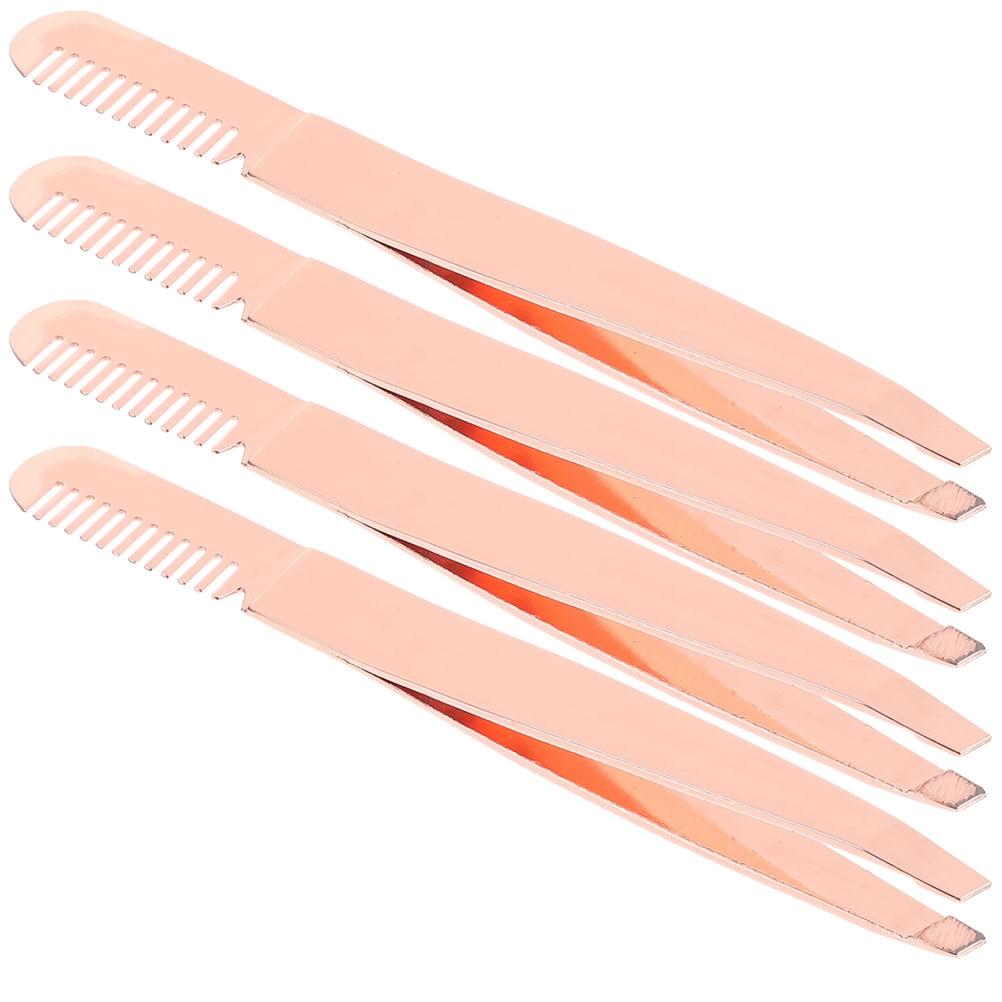 HOMEMAXS 4 Pcs Eyebrow Tweezers for Women Professional Lash Tool Wand ...