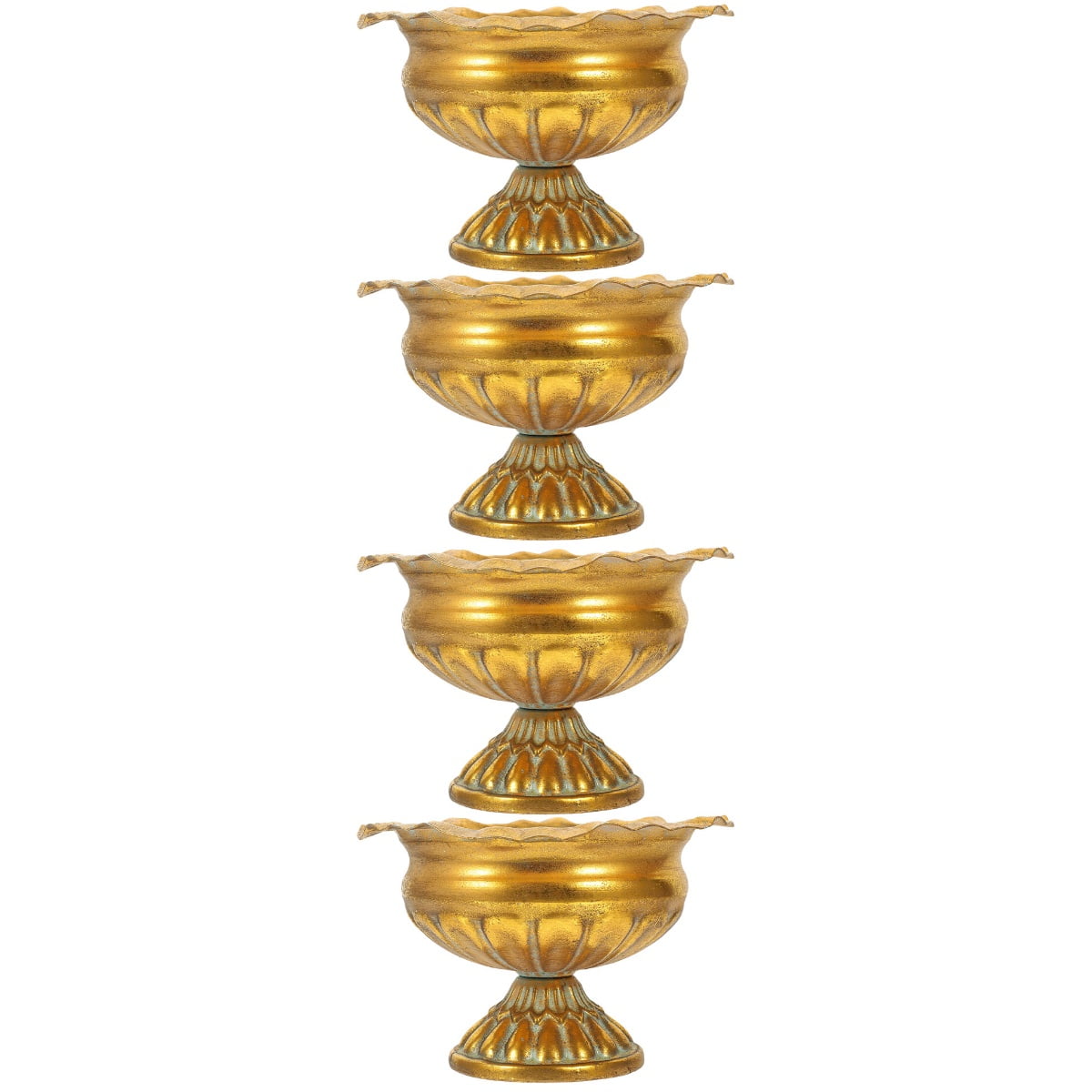 4 Pcs Garden Urn Patio Planter Outdoor Indoor Flower Plant Pots Roman ...