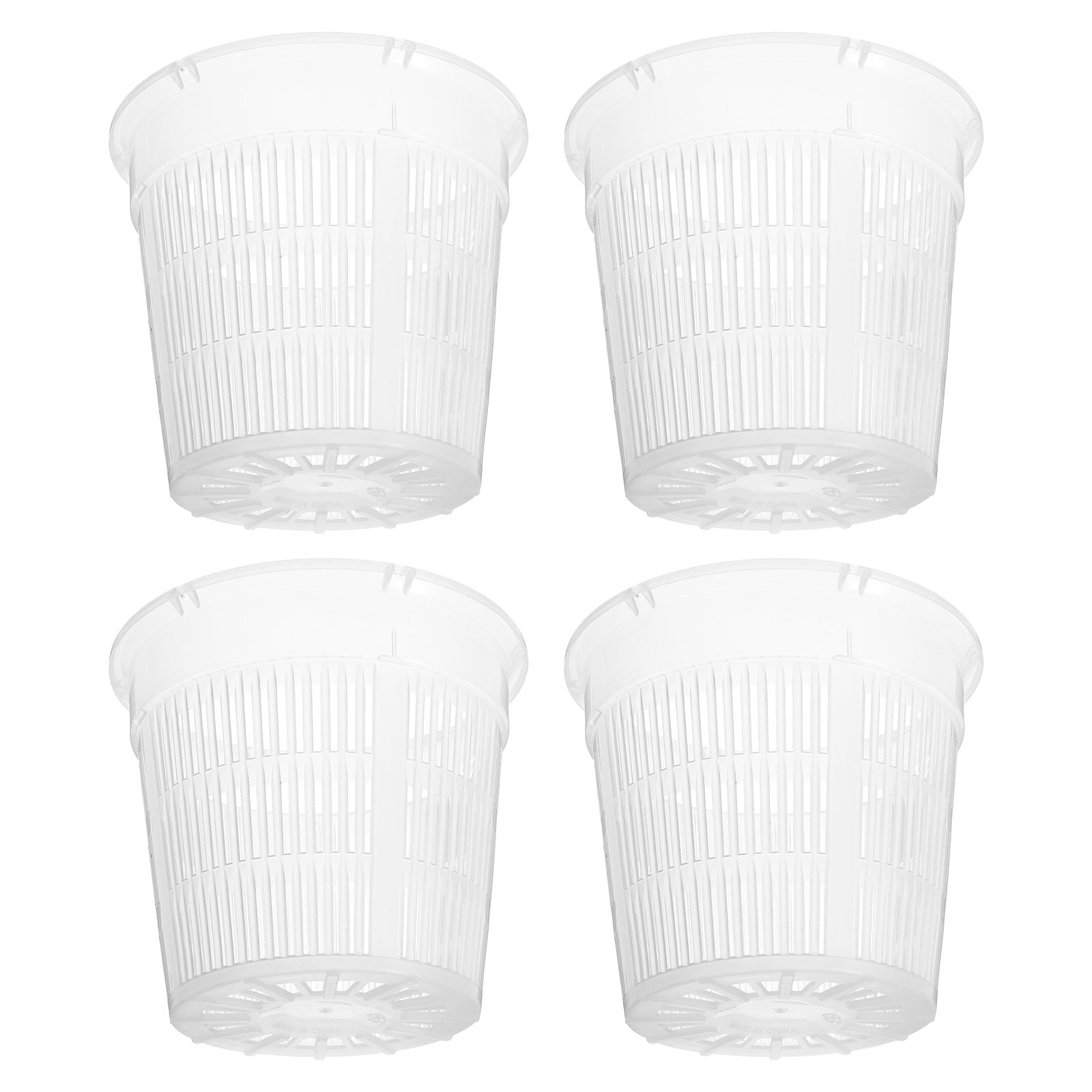 HOMEMAXS 4 Pcs Heavy Duty Garden Slotted Net Pots Hydroponic Baskets ...