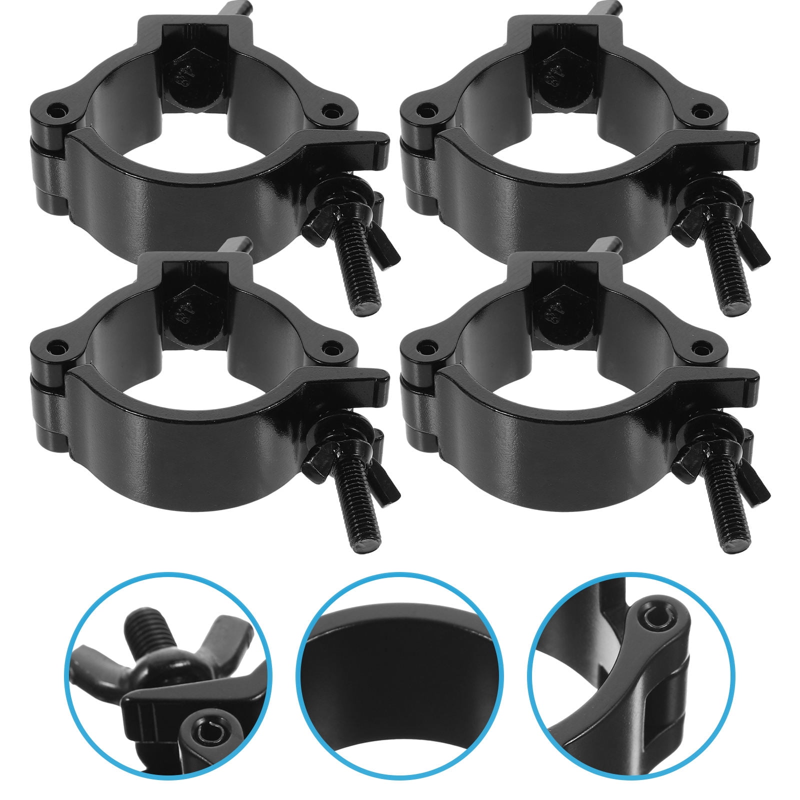 4 Pcs Heavy Duty Light Clamps Suspension Youtube Accessory Work Black ...