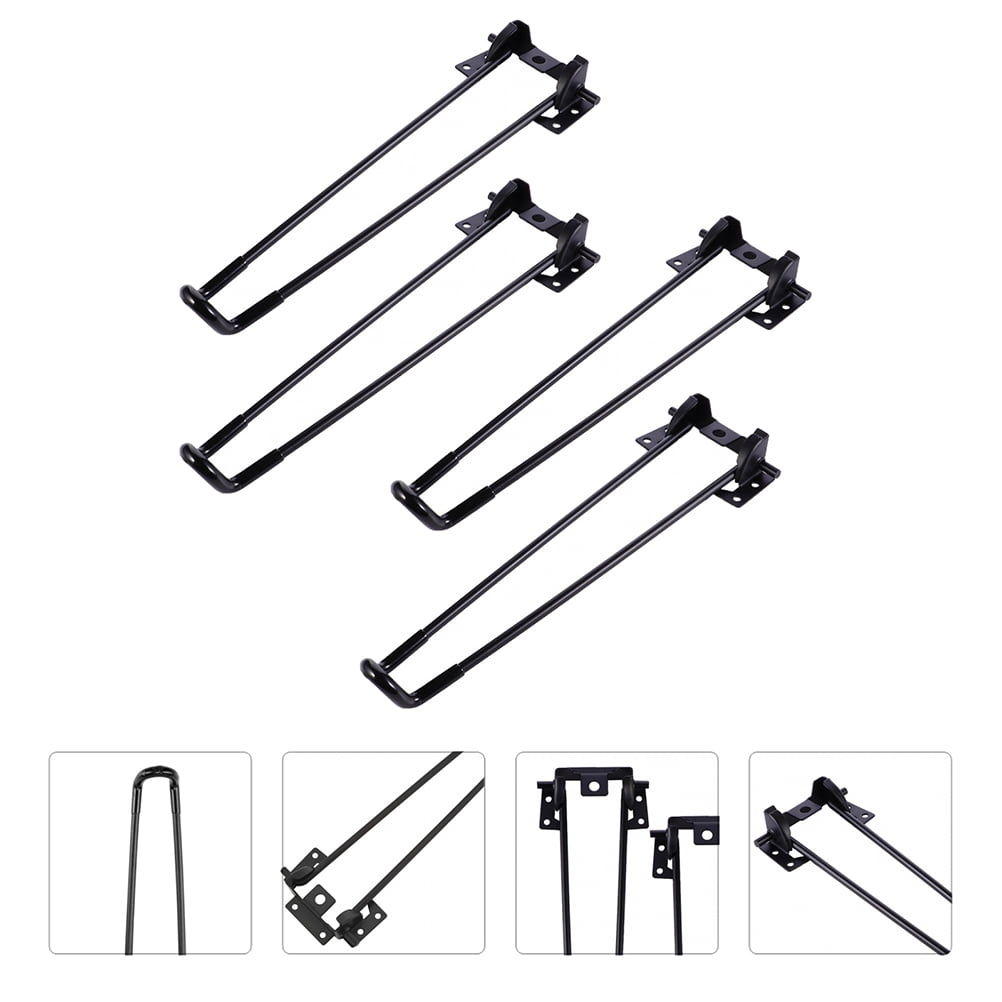 HOMEMAXS 4 Pcs Iron Table Feet Desk Leg Computer Stand Adjustable Legs ...