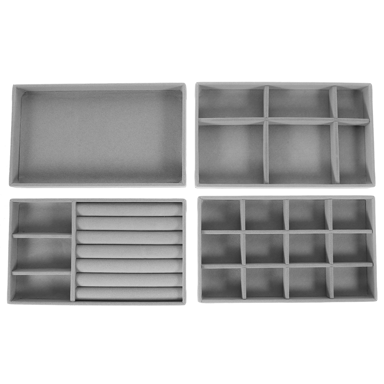 HOMEMAXS 4 Pcs Jewelry Bead Storage Containers Drawer Stackable Tray ...