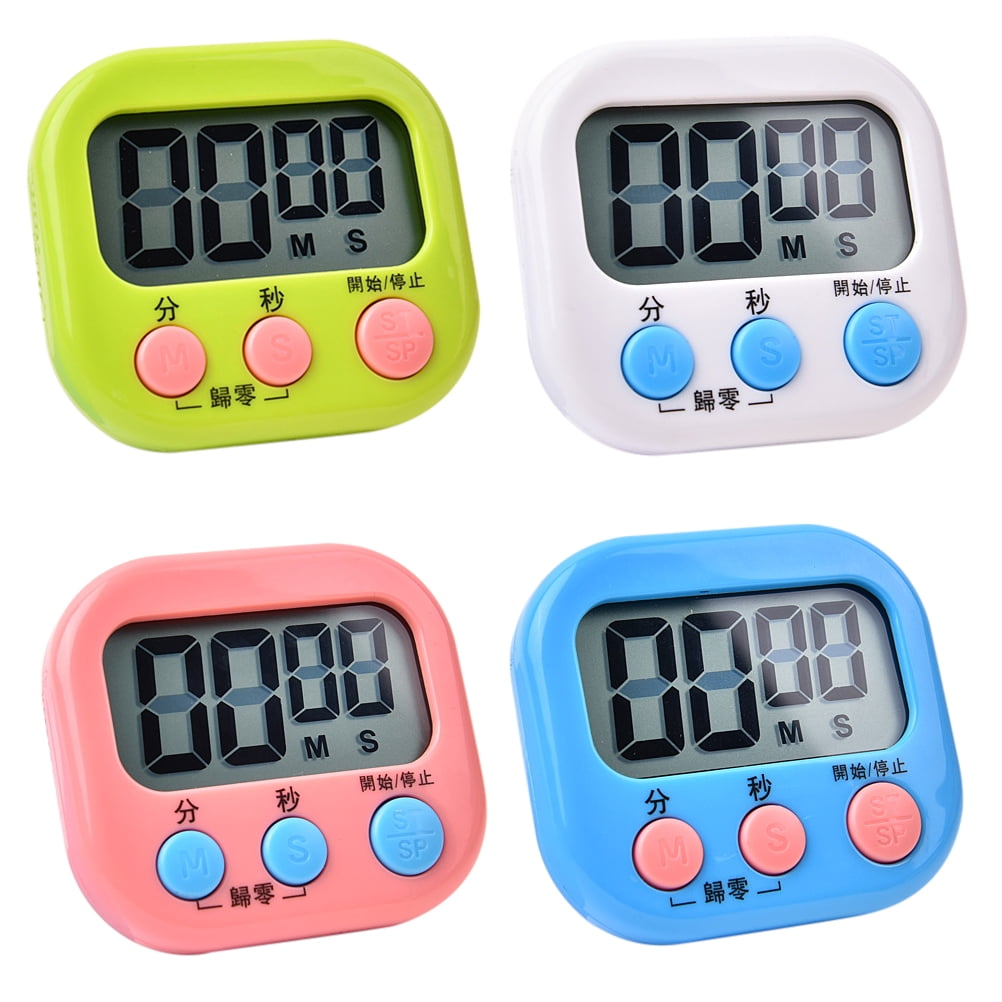 HOMEMAXS 4 Pcs Kitchen Timer Stop Watches Digital Visual Timers Kids ...