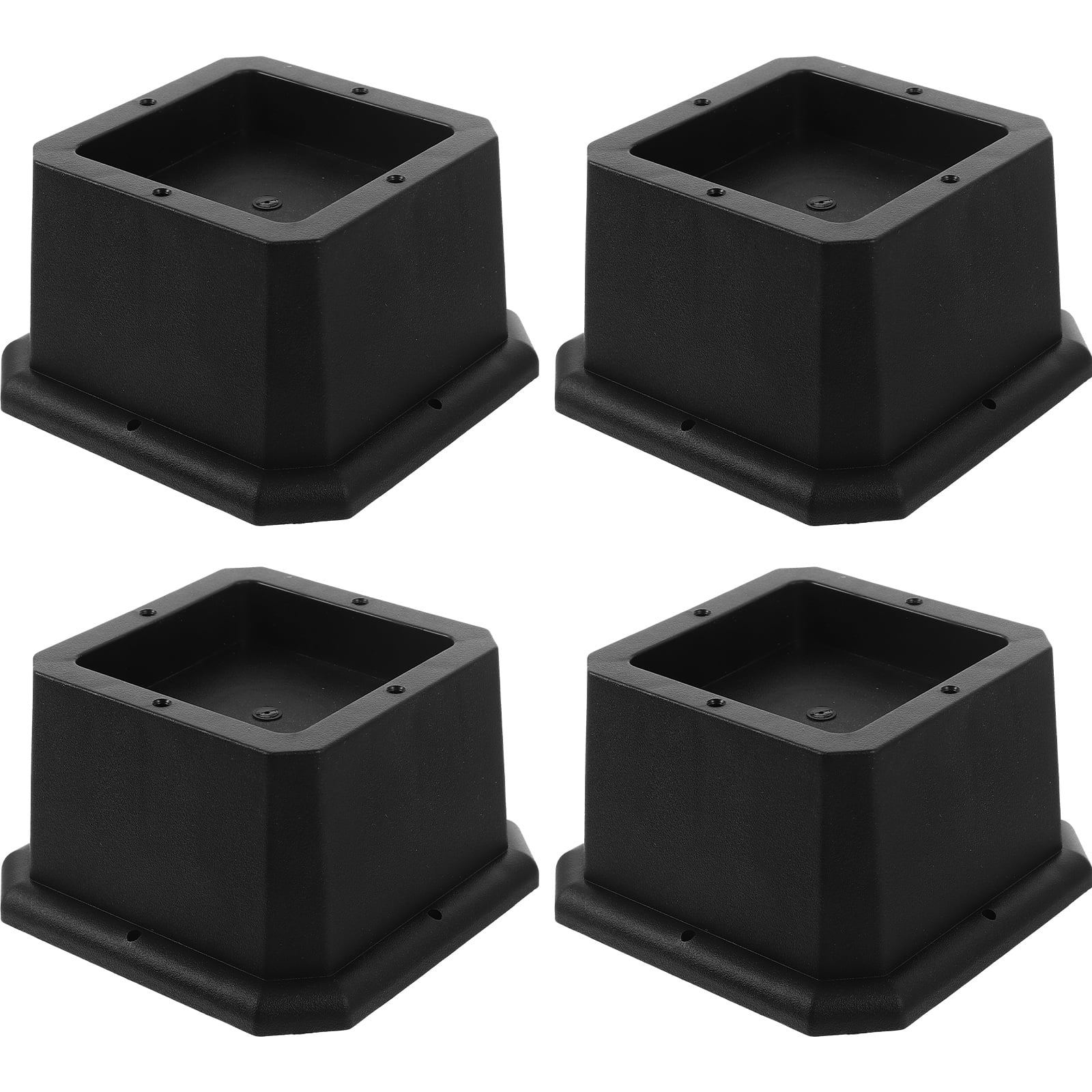 HOMEMAXS 4 Pcs Lifter Furniture Heightening Foot Pads Square Stackable ...