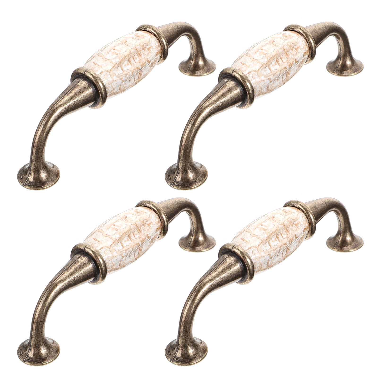 HOMEMAXS 4 Pcs Marble Door Handle Cabinet Knob Kitchen Cabinets Retro ...