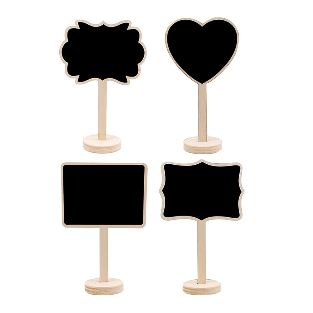 HOMEMAXS 4 Pcs Message Board Reusable Mini Blackboard Letter Chalkboard ...