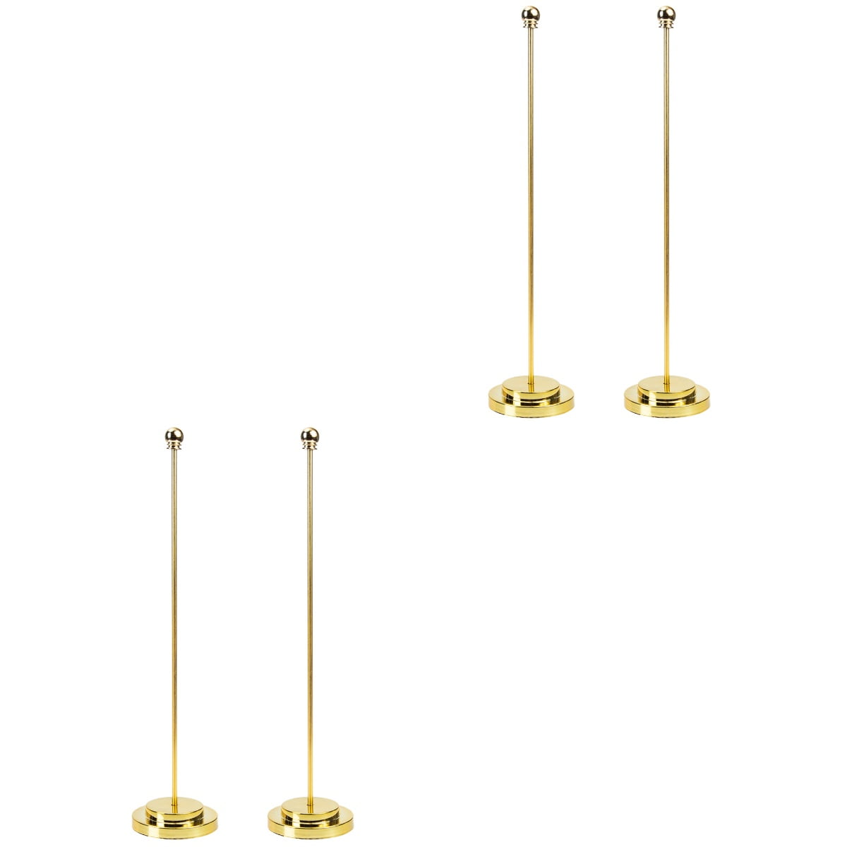 HOMEMAXS 4 Pcs Metal Flag Pole for Desktop Meeting Room Flag Stick ...