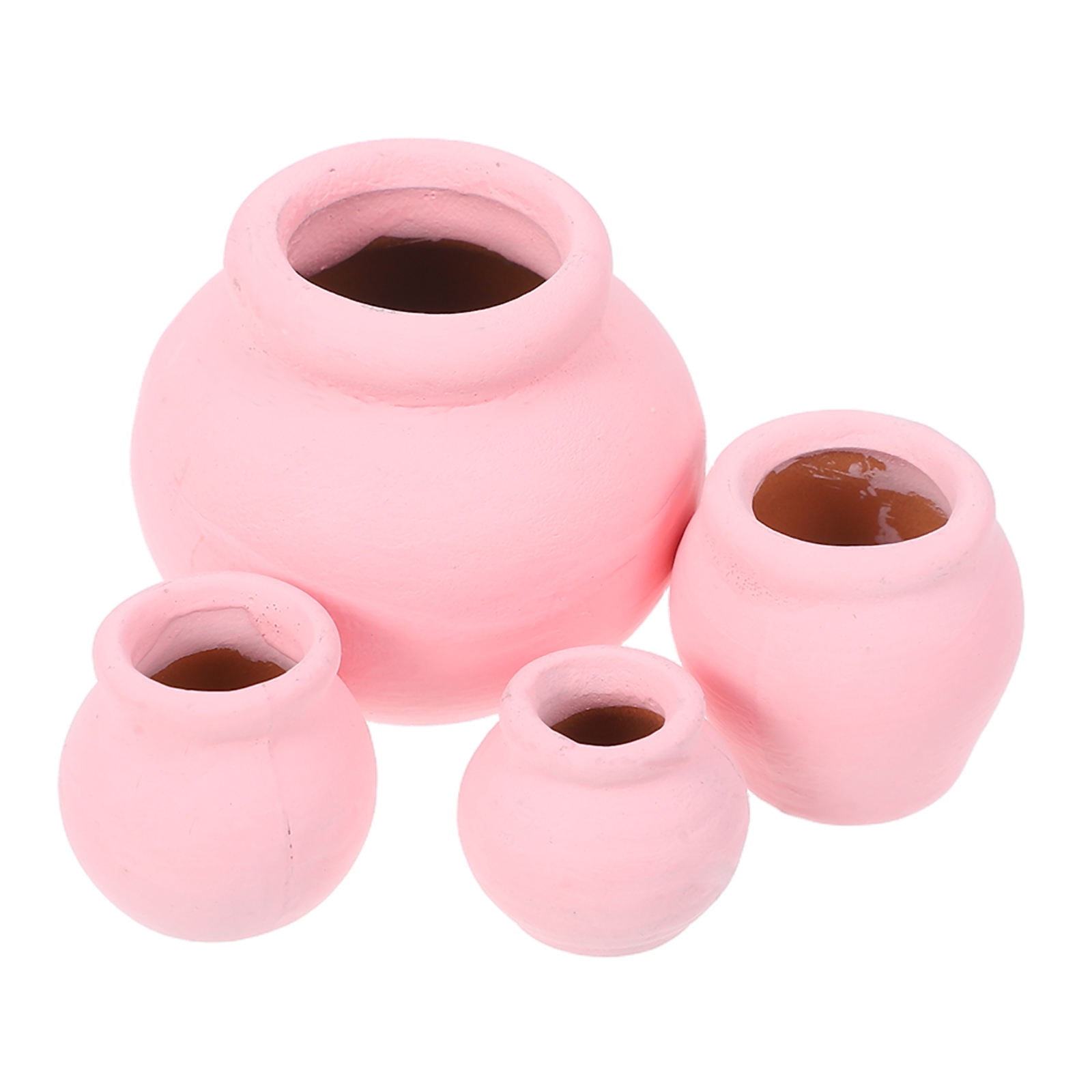HOMEMAXS 4 Pcs Mini Plant Nursery Containers Clay Pots for Crafts ...