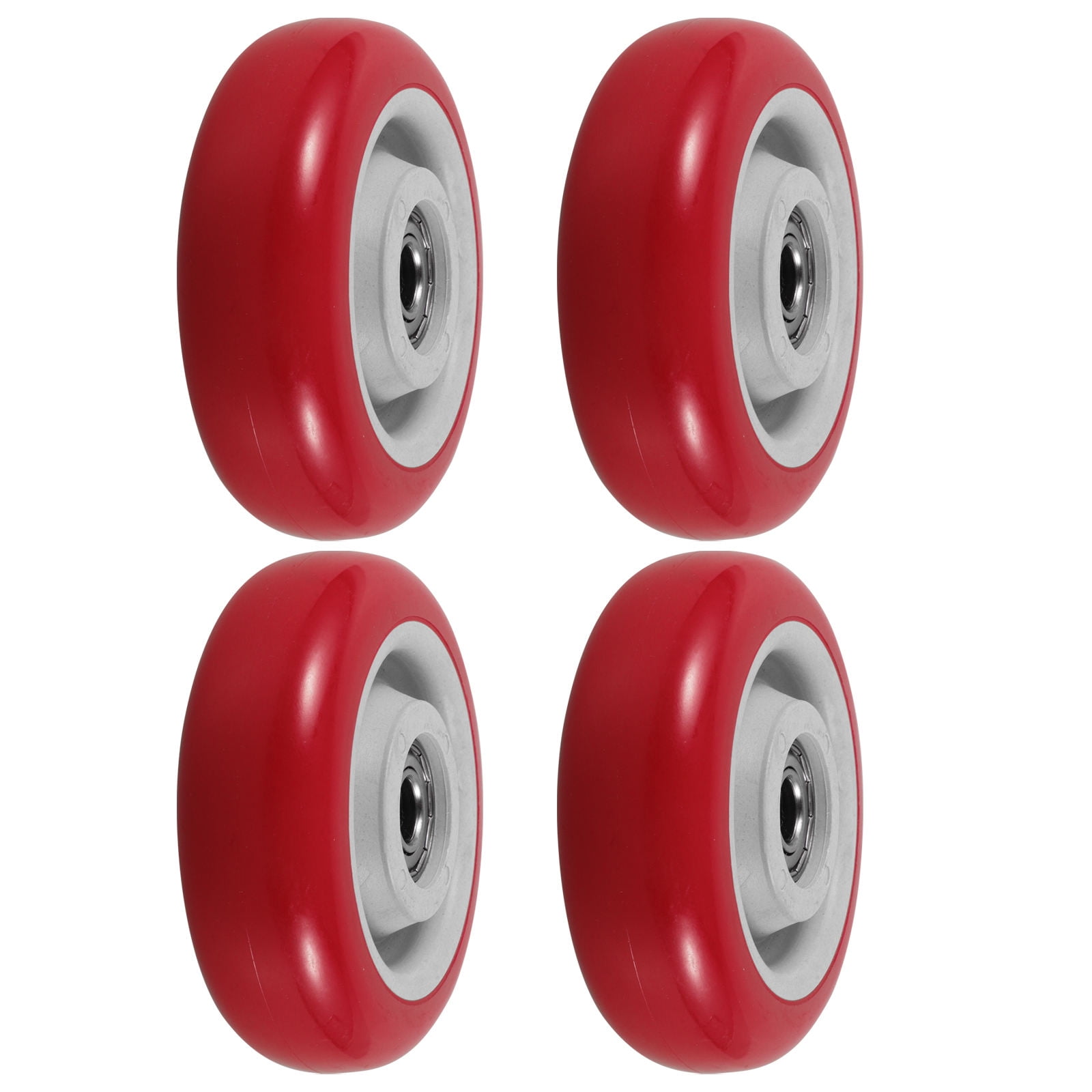 HOMEMAXS 4 Pcs PU Single Wheel Wheels Tires Attachable Caster Office ...