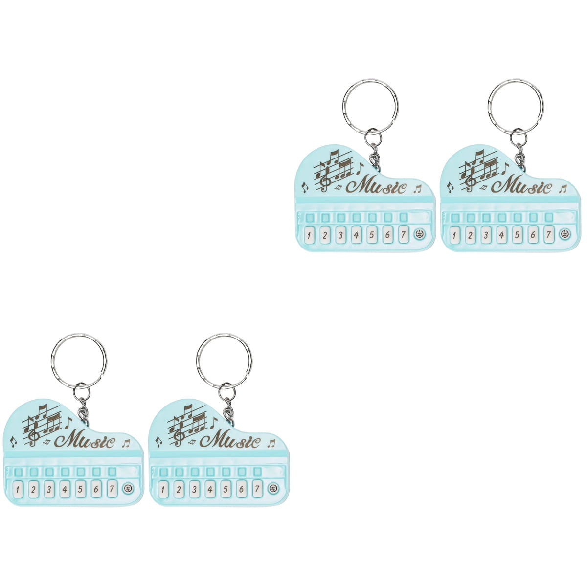 4 Pcs Piano Keyboard Keychain Piano Keychain Mini Musical Instrument ...